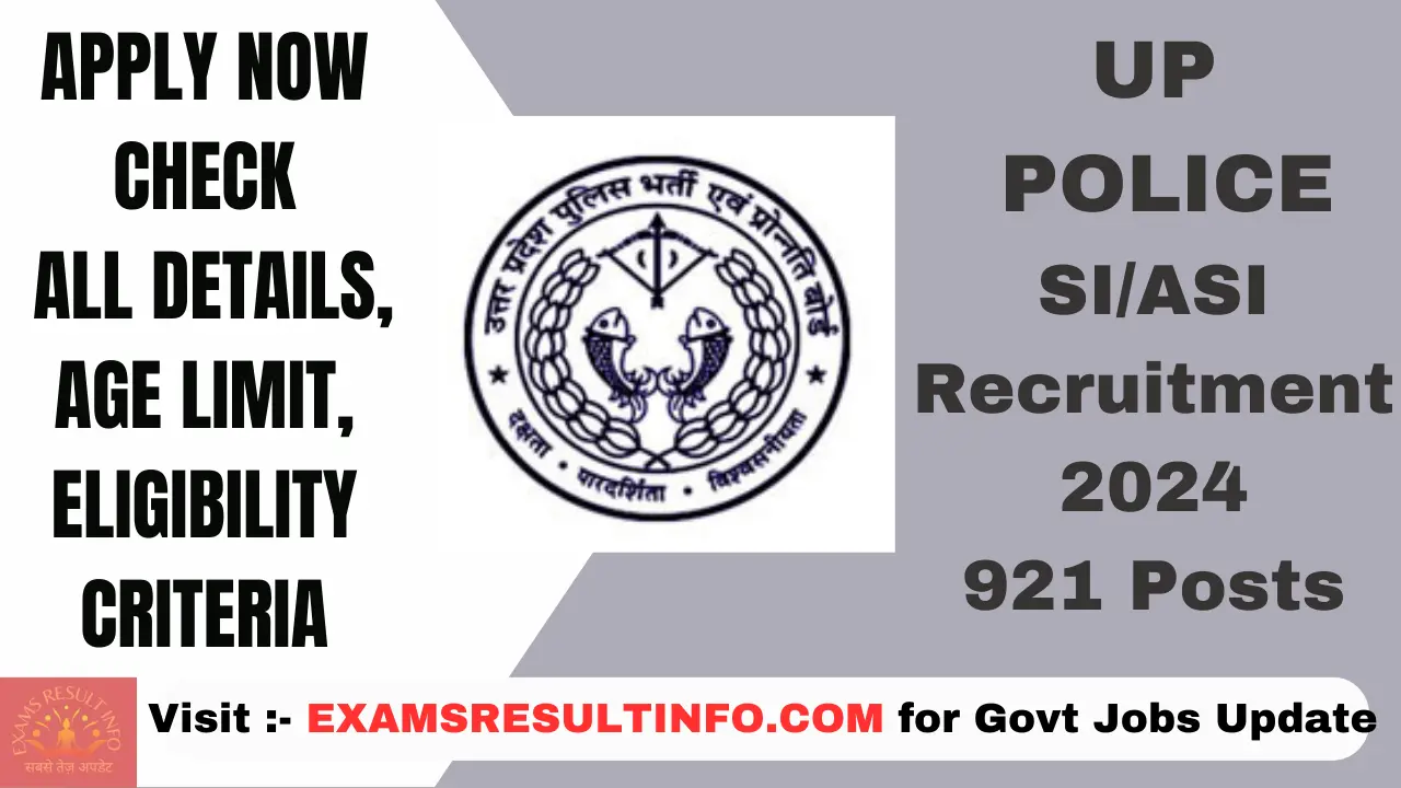 Up Police Si Vacancy 2024 921 Posts Confidential Clerk And Account Cadre